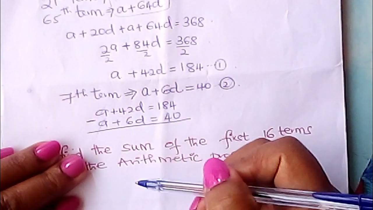 Sequences and Series. Form 3 - YouTube
