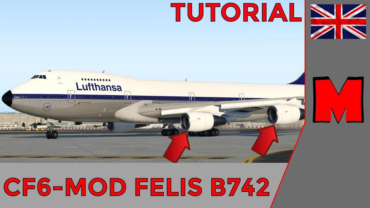 How to install GE CF6-engines for FELIS 747-200 - YouTube