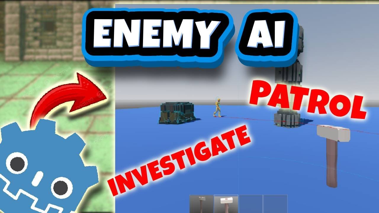 Enemy AI: Investigate, Patrol, Chase, Attack in Godot 4 - YouTube