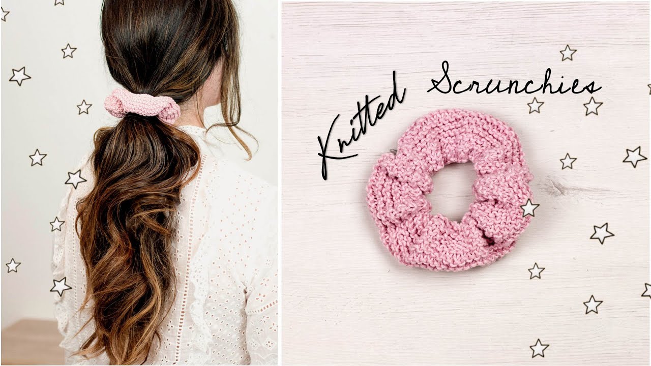 KNITTED SCRUNCHIES - DIY, Tutorial step-by-step for beginners - YouTube