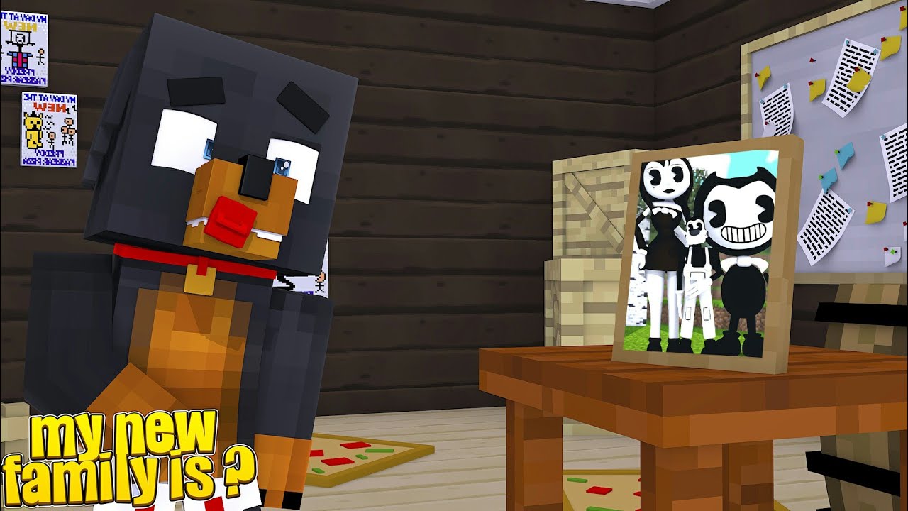 Minecraft - MY NEW FAMILY IS BENDY AND THE INK MACHINE - YouTube