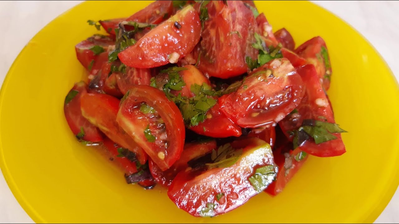 ПОМИДОРЫ по - КОРЕЙСКИ за 5 МИНУТ! Вкусная и Быстрая закуска! KOREAN ...