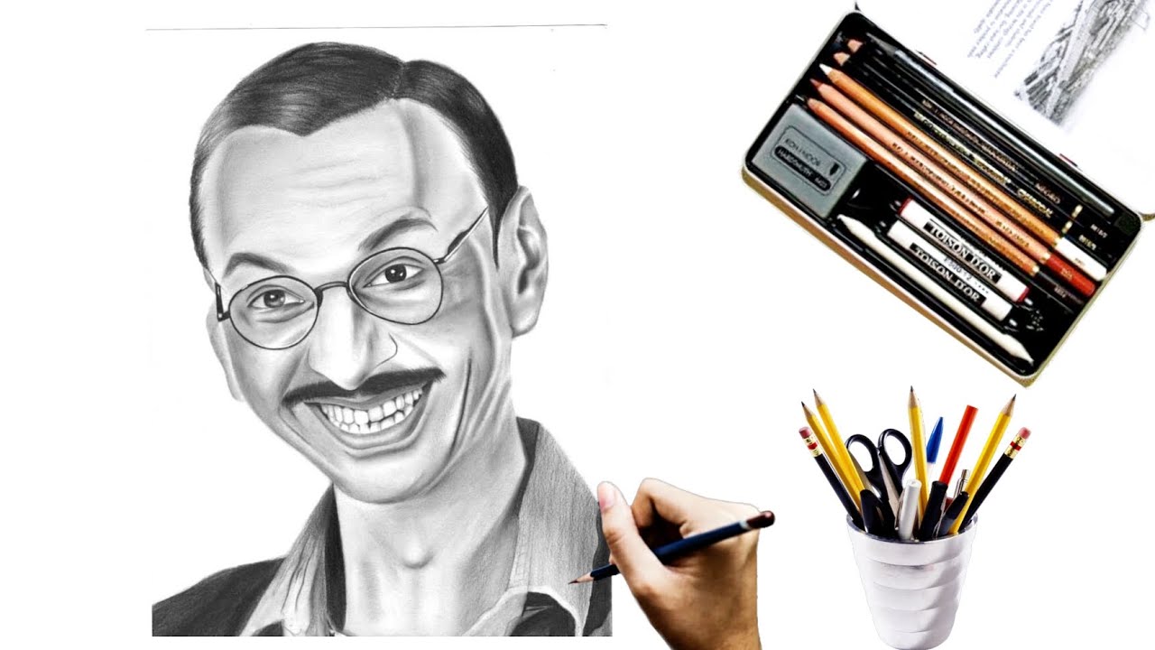 Popatlal drawing | how to draw popatlal | tmkoc #drawing #painting # ...