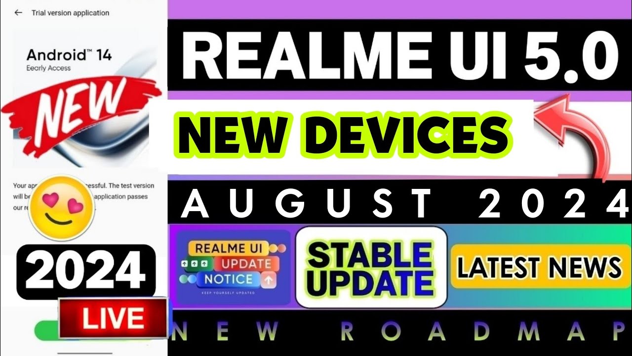 Realme August 2024 New Update | Realme Android 14 New Update List ...