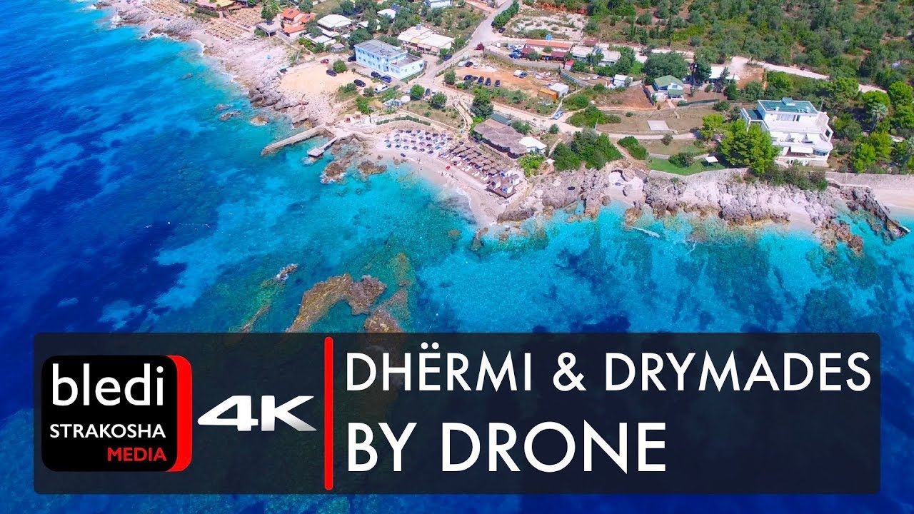 Dhërmi - Drymades beach by drone | South Albania Riviera [4K Ultra HD ...