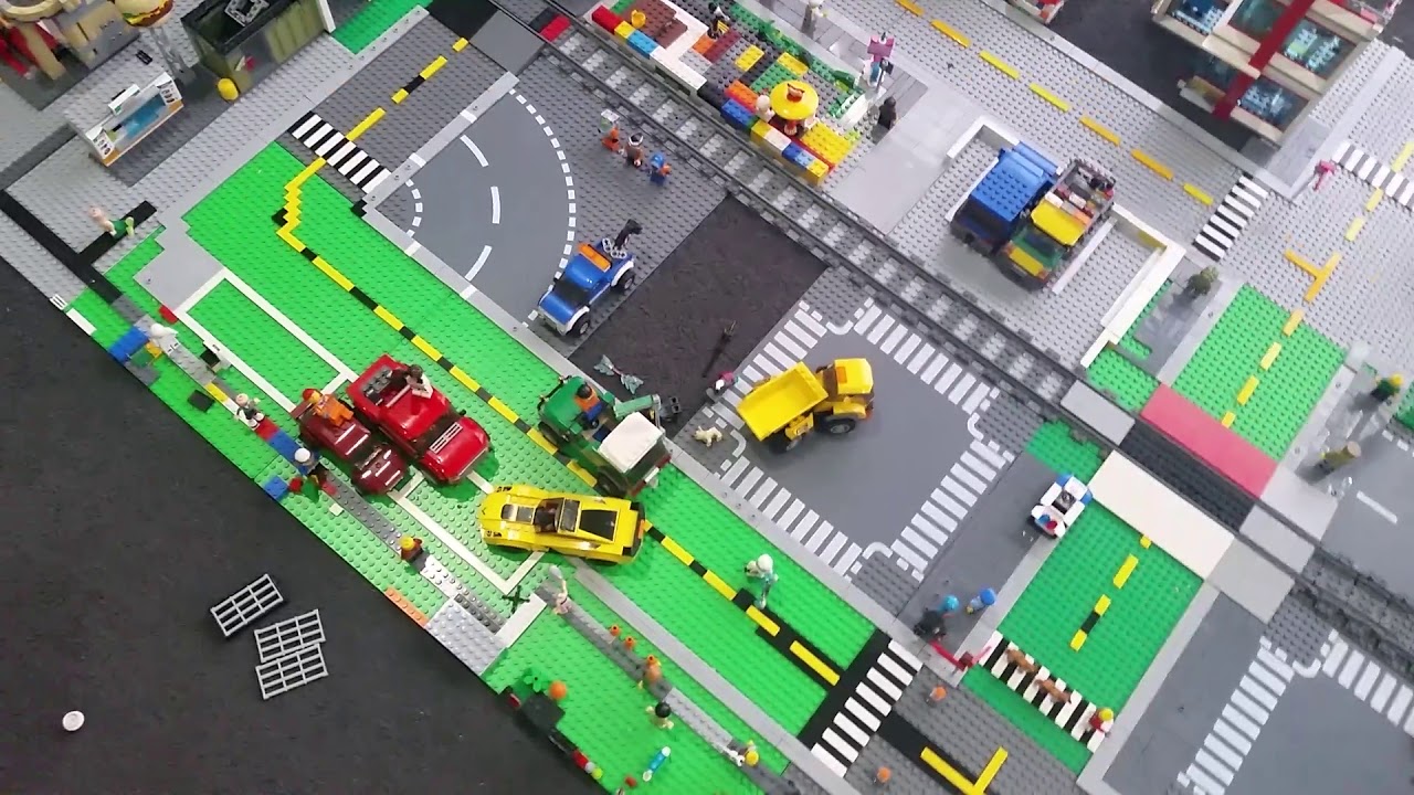 Lego city jj lego07city update 12 roads - YouTube