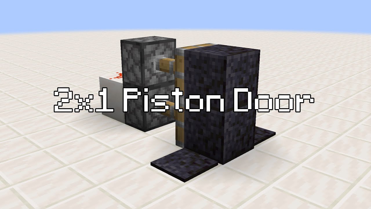 Minecraft 2x1 Piston Door - YouTube