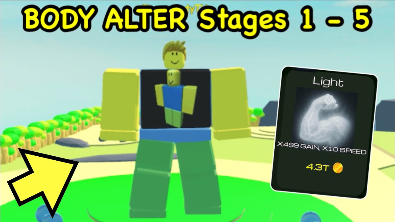 I Unlocked BODY ALTER Stages 1 - 5 in Roblox TRANSCENDENT LIFTING ...