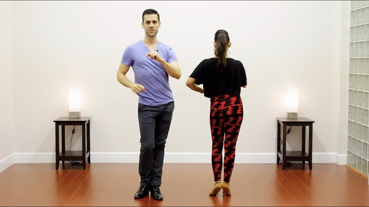 The Side Basic - Salsa Body Movement On1 Demo | TheDanceDojo.com - YouTube