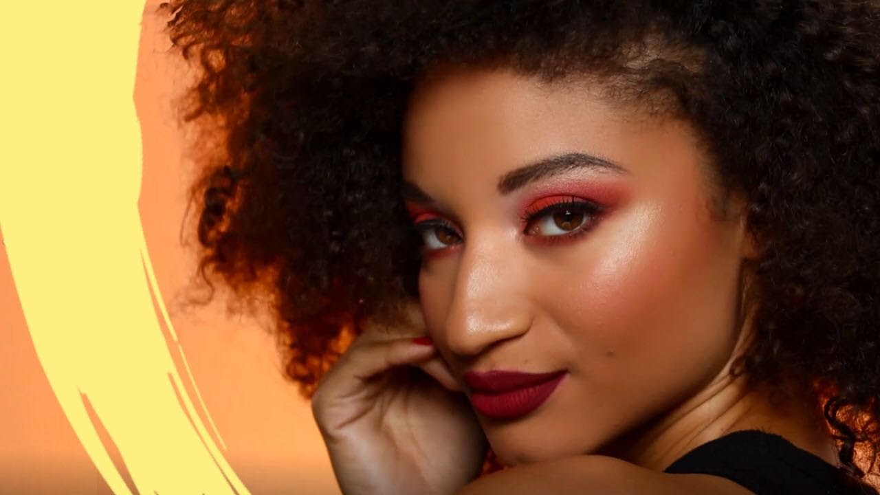 Juicy Cherry Makeup Tutorial For Dark Skin 🍒 - YouTube