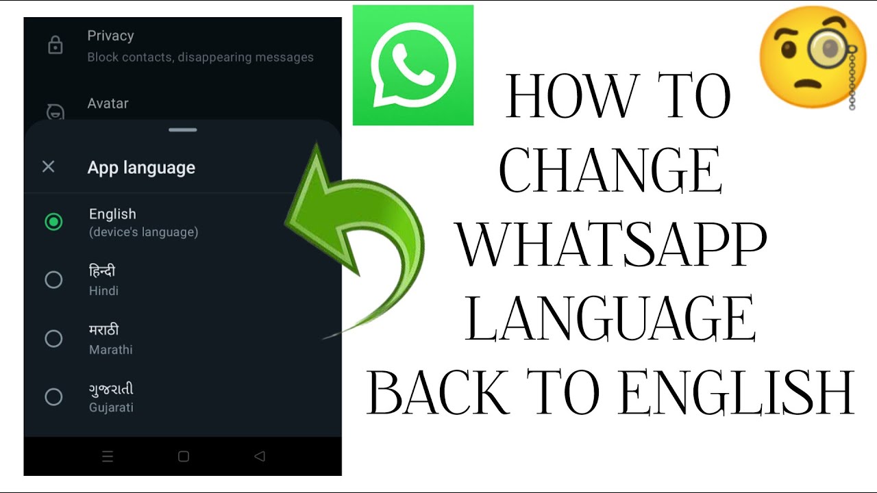How To "Change WhatsApp Language Back To English" || Tech Issues ...