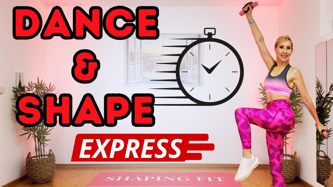 DANCE CARDIO & SHAPE EXPRESS WORKOUT | Fun Fat Burn Exercise with Strength Intervals - YouTube