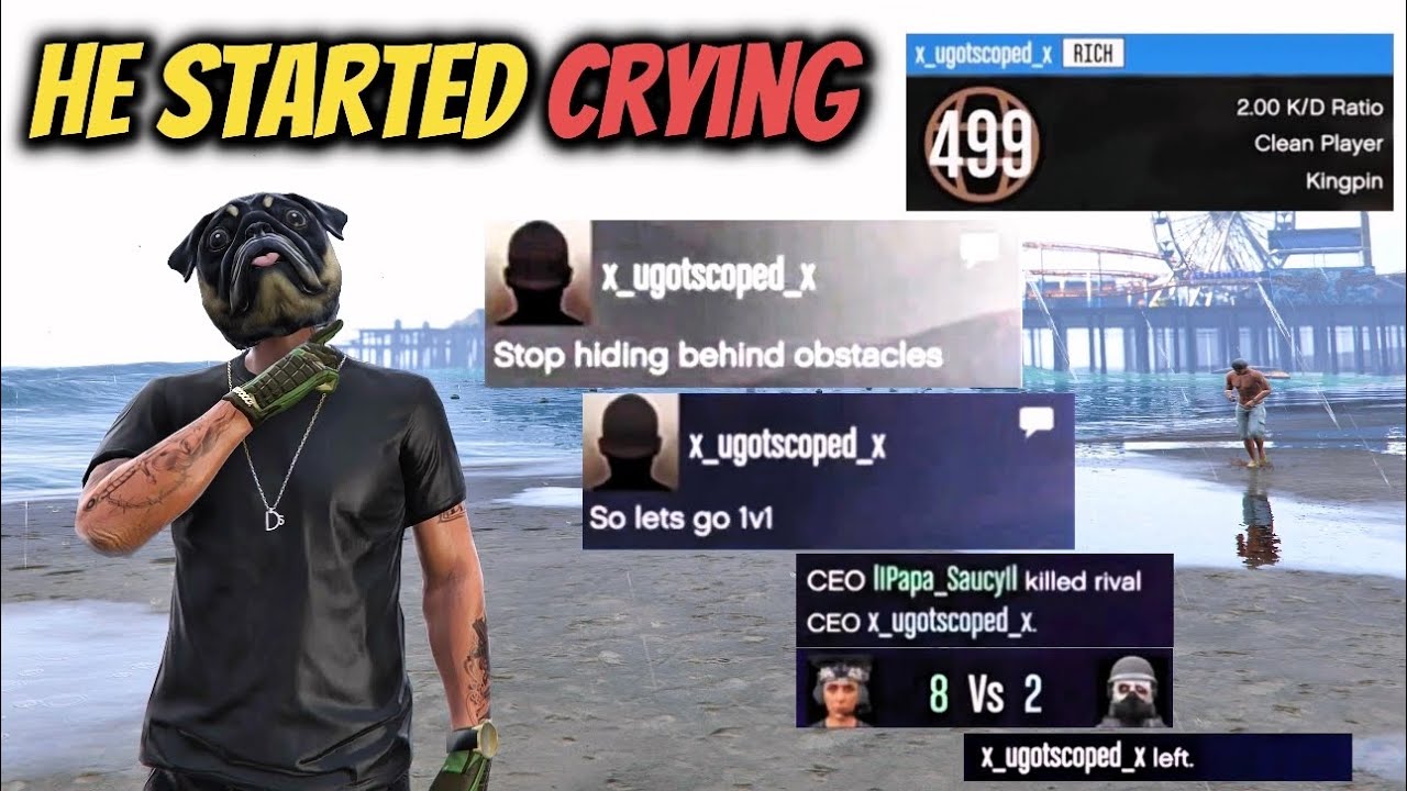 Tryhard Griefer Started CRYING After I Clapped His Cheeks on GTA Online ...