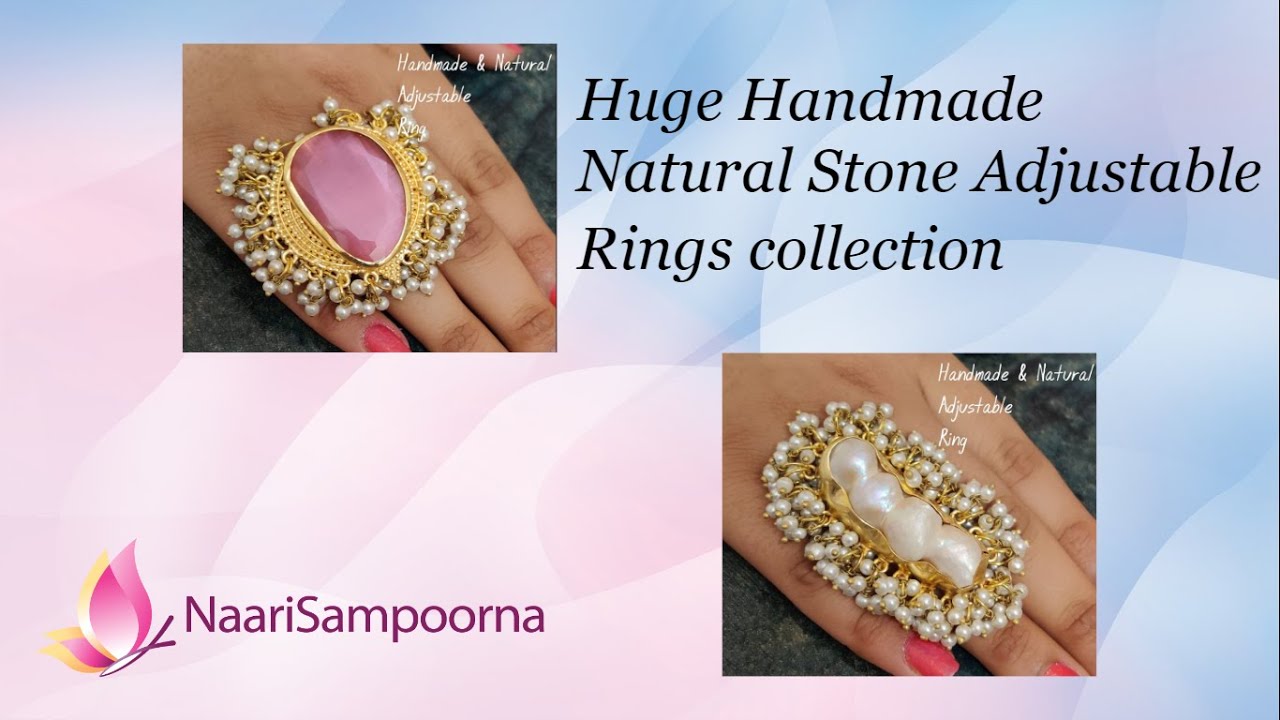 Natural Stone Handcrafted Huge Indian Ring Collection, You Never Miss ...