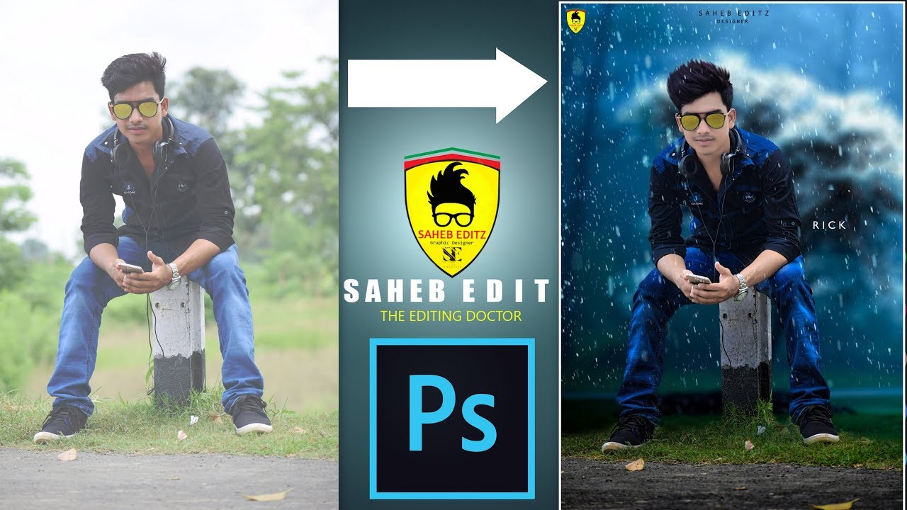 how to winter rain manipulation photo editing in photoshop cc | | (BY ...