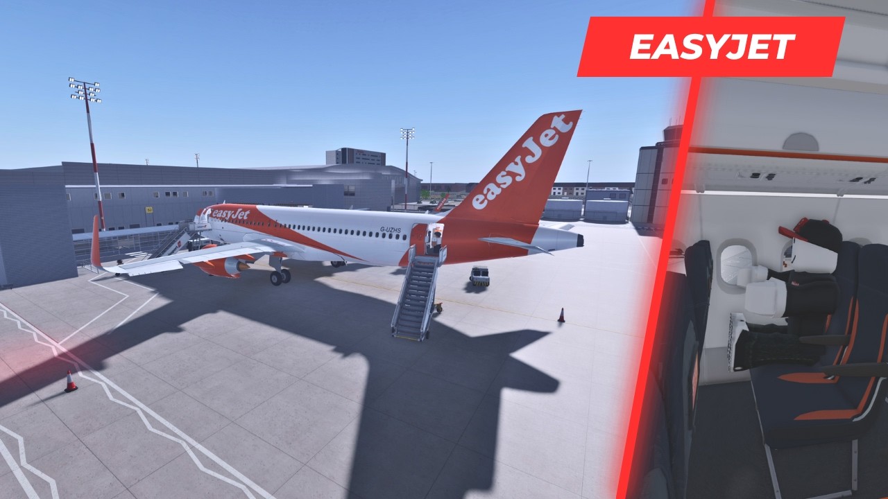 ROBLOX Airline Flight Review | easyJet | Airbus A320NEO | Economy Class ...