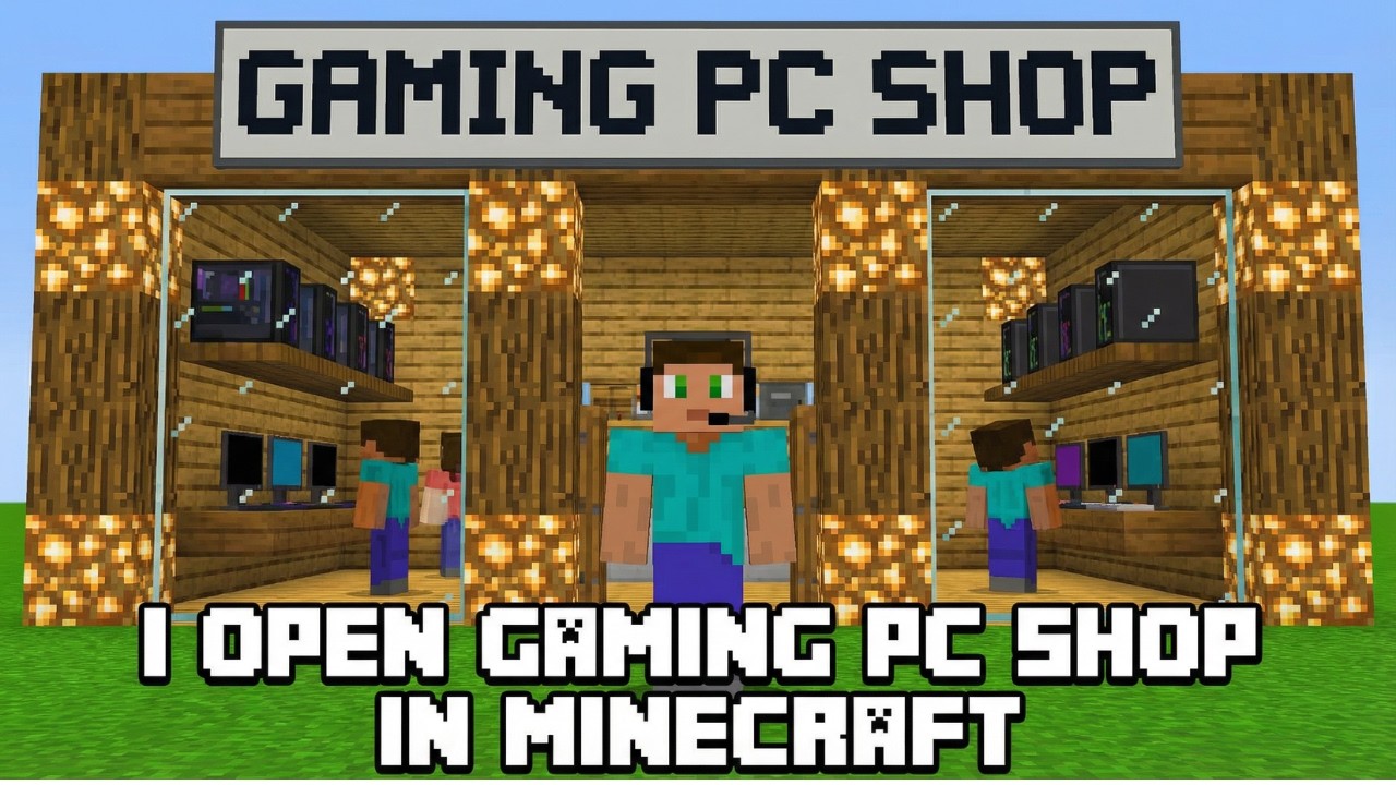 🤑 I Opened Gaming Pc Shop In Minecraft 🤑 !! - YouTube