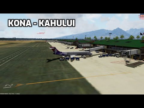 (P3DV5.3) Simulation Flight PHKO-PHOG Boeing 717 - YouTube