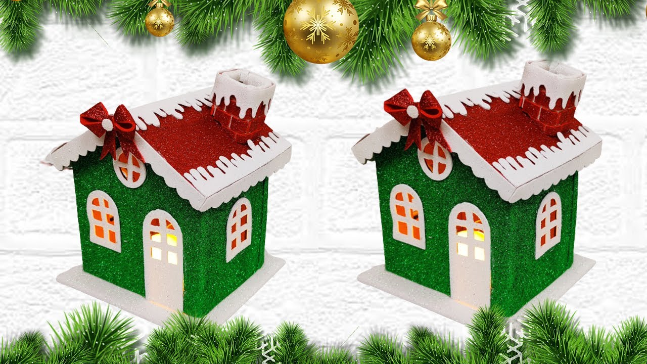 DIY Christmas House Decoration || DIY Miniature Christmas House ...