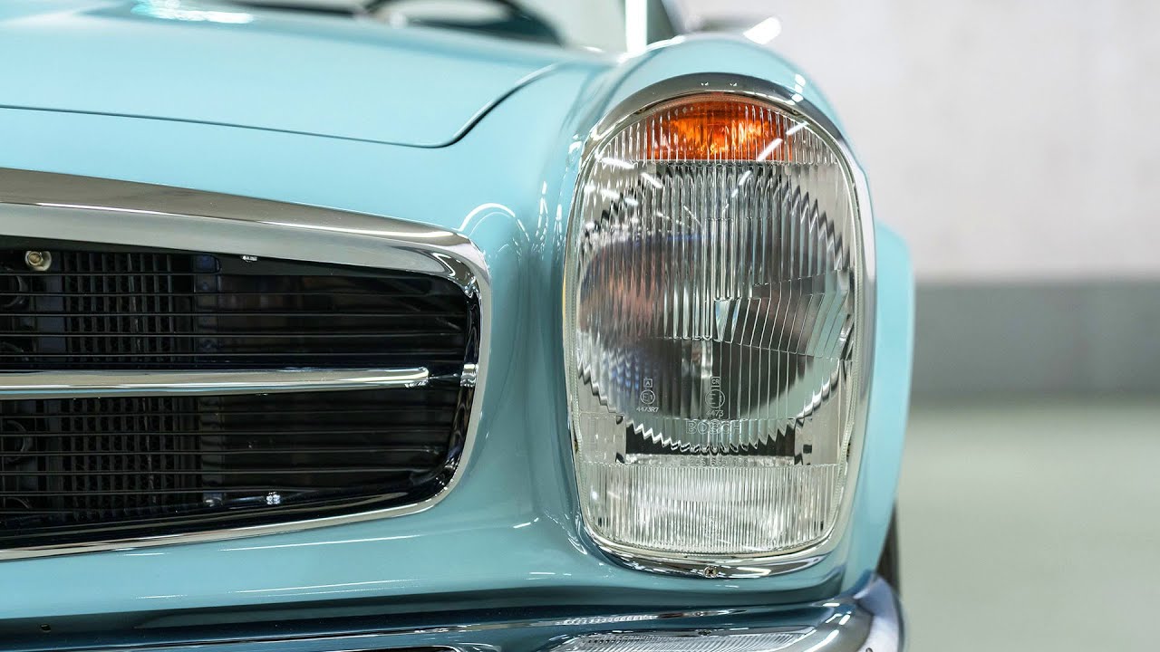 1970 Mercedes-Benz 280 SL w113 Pagoda in Horizon blue color - YouTube