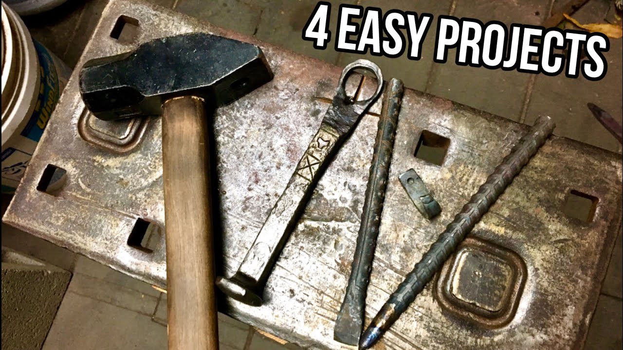 Blacksmithing Project Ideas: How To Make 4 Beginner Blacksmithing ...