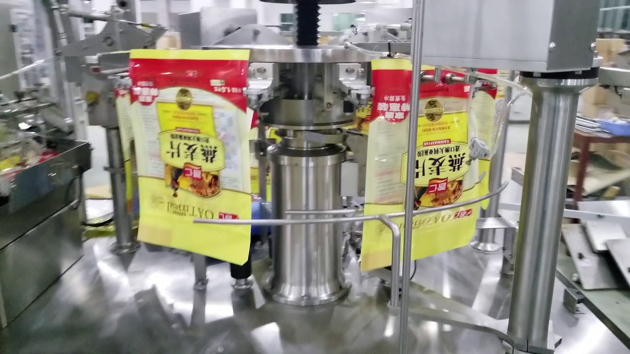 SW-6-400 Big rotary packing machine - YouTube