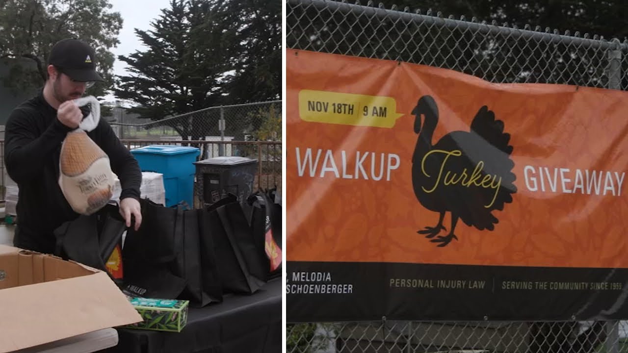 500 turkeys given away to families in SF ahead of Thanksgiving - YouTube