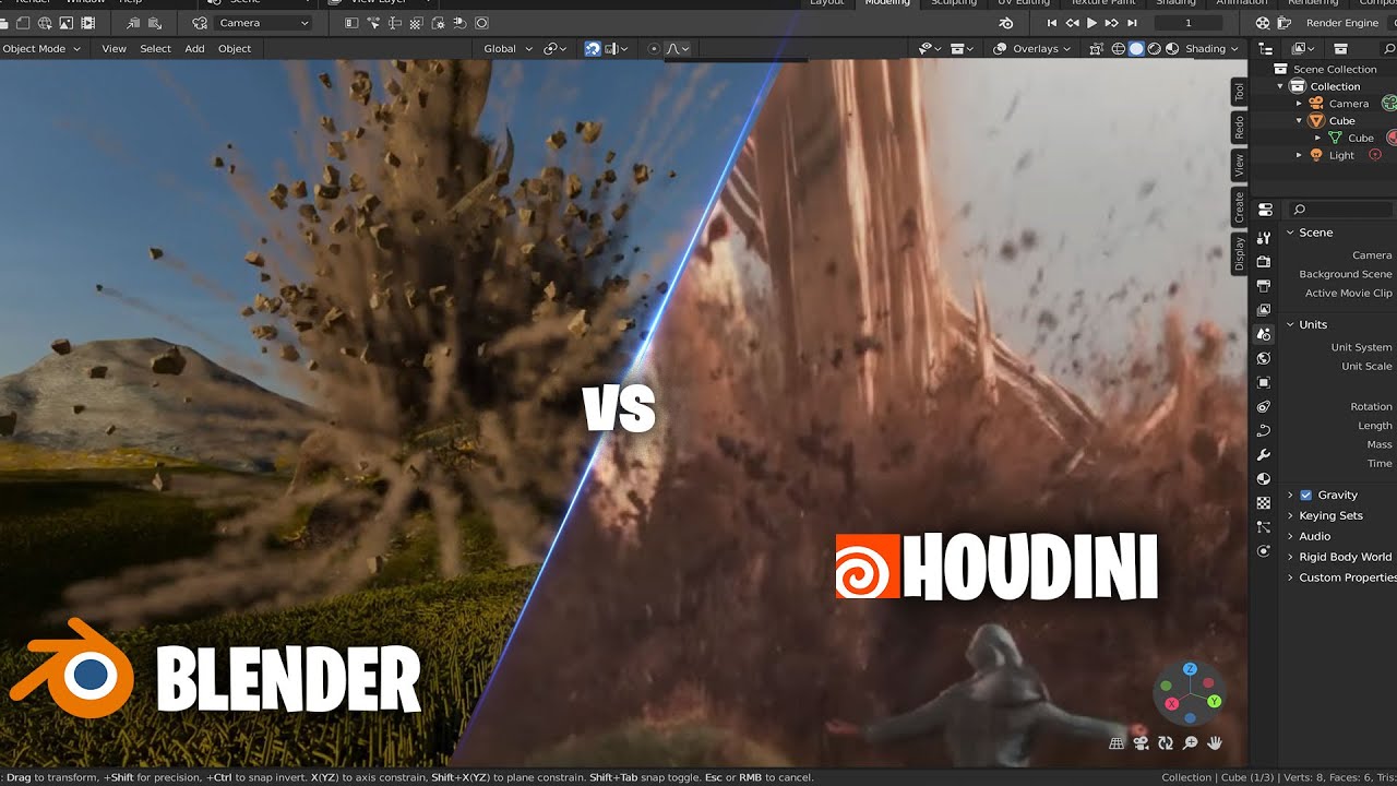Houdini vs Blender VFX battle - YouTube