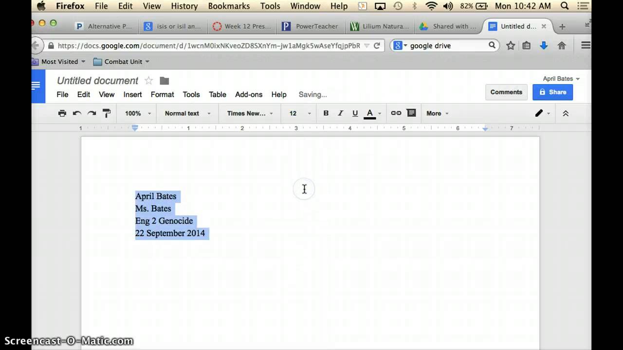 Format Paper MLA Google Drive - YouTube