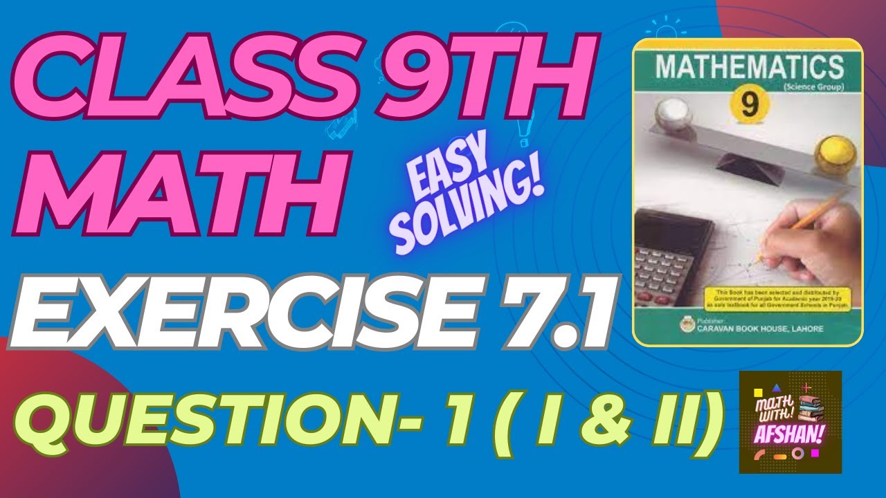 Class 9th math exercise 7.1 Question-1 (i) & (ii) | Exercise 7.1 - Part ...