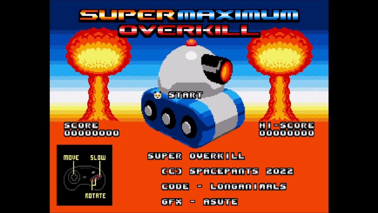 Super Maximum Overkill -1.0- (Sega Mega Drive / Genesis) Prova - YouTube