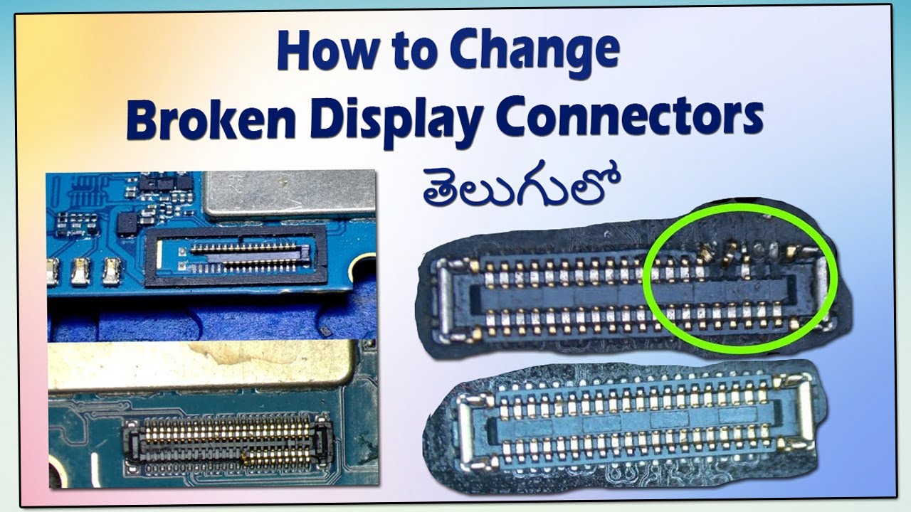 How to replace broken mobile display connector repair in telugu - YouTube