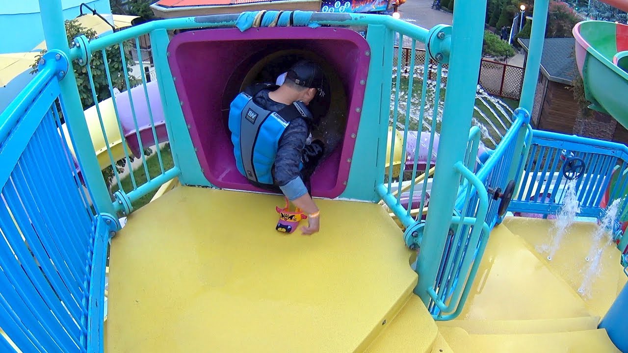 Scary Adventure Slide at California Beach - YouTube