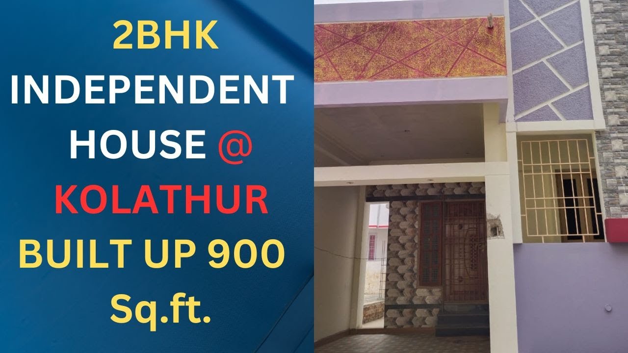 900 sq.ft Independent House, Revathi Nagar, Kolathur, North facing - YouTube