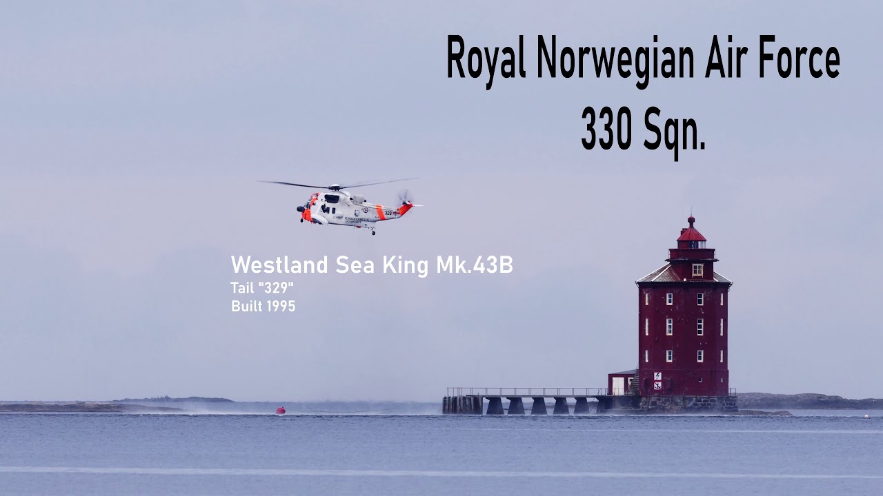 SEA KING SAR HELICOPTER at Ørland in Norway, from 330 Sqn RNoAF - Oct ...