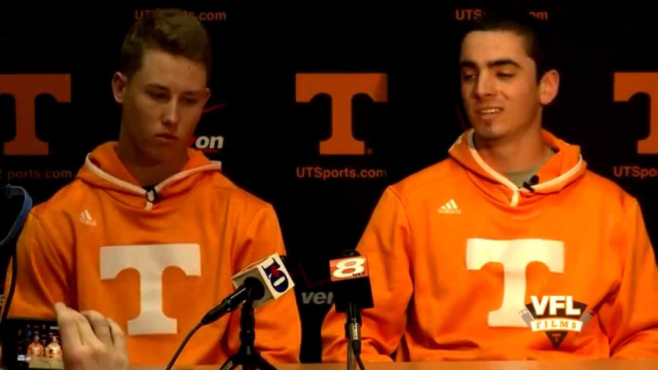 Baseball Media Availability: Andy Cox and AJ Simcox (2/9/15) - YouTube
