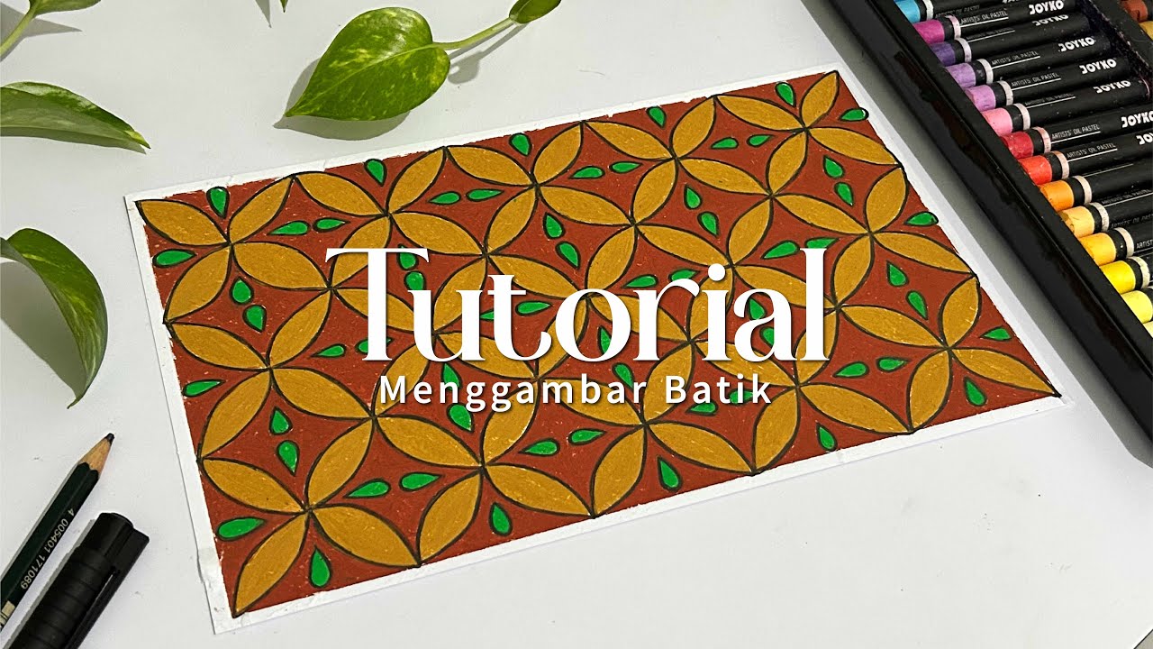 Tutorial Menggambar Batik yang Mudah Untuk Tugas Sekolah - YouTube