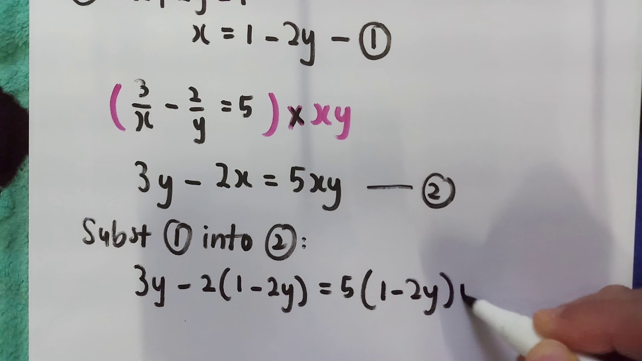 Simultaneous Equation - Q4 - YouTube