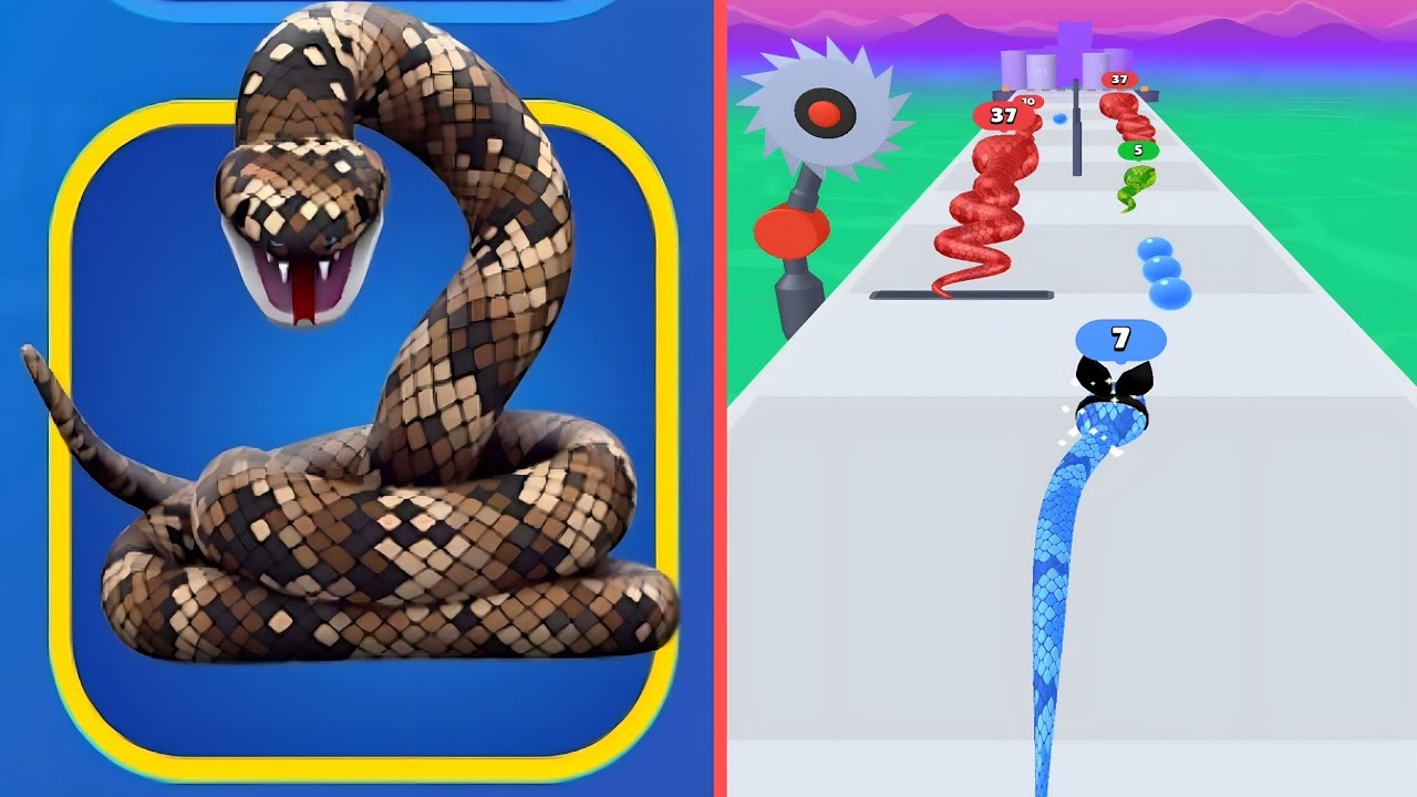 MAX LEVEL in Snake Run Race Game - YouTube