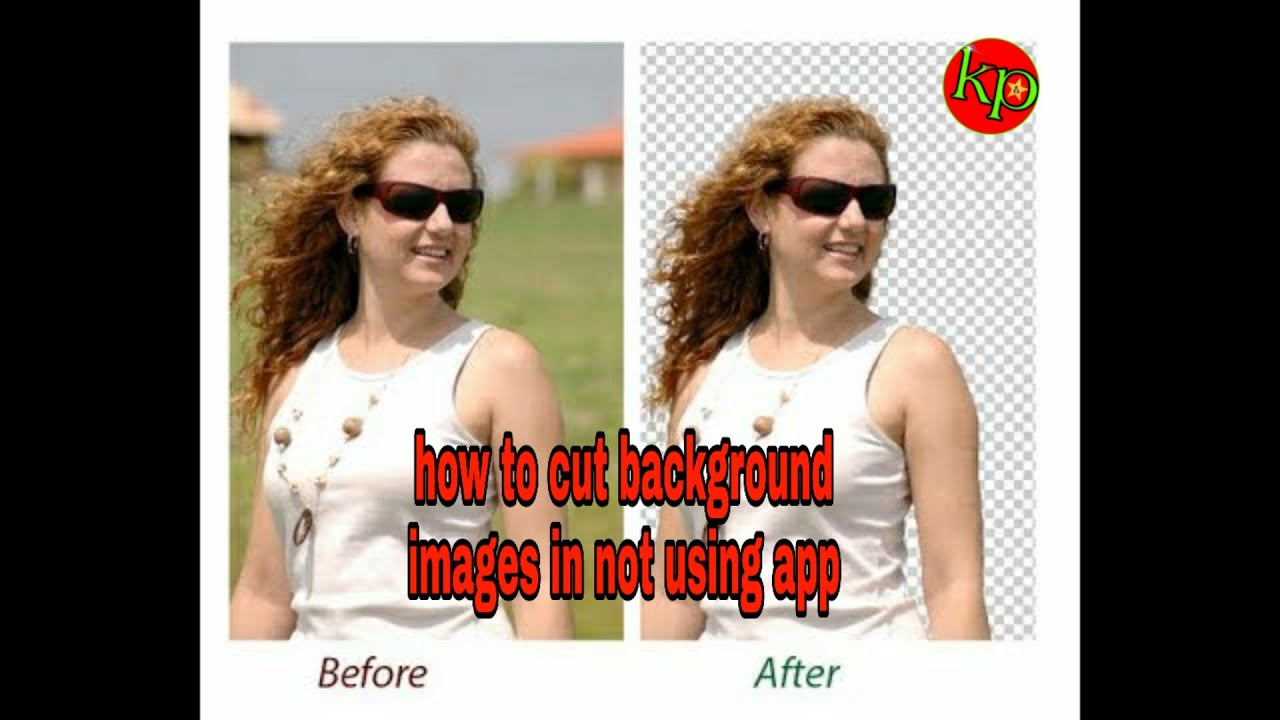 How to cut background image on not using the app || ఎలా baground photo ...