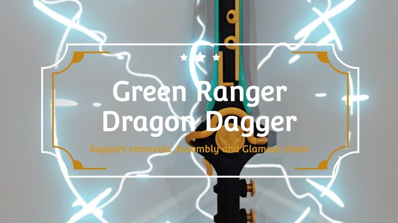 3D Printed Green Ranger Dragon Dagger - YouTube