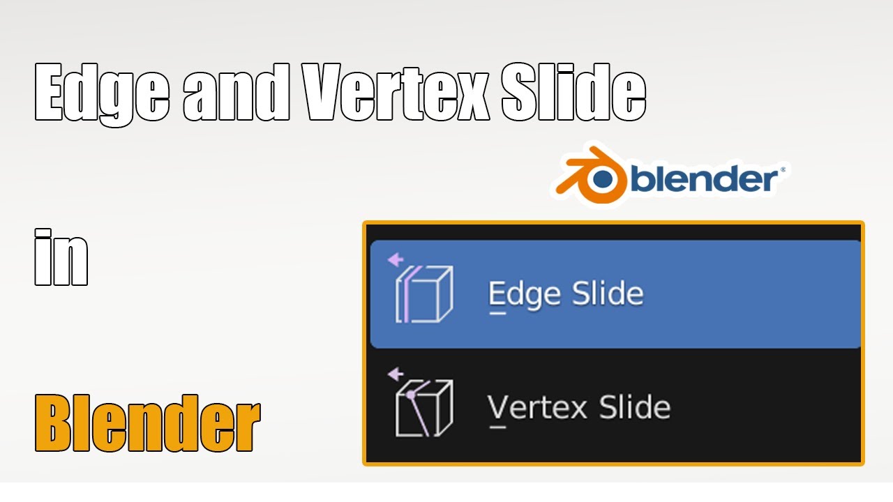 Edge Slide and Vertex Slide tool in Blender - 39# - YouTube