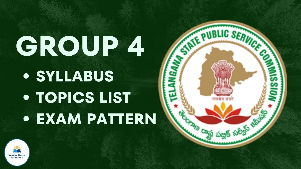 TSPSC Group 4 Syllabus & Exam Pattern || Topics List || Paper 2 ...