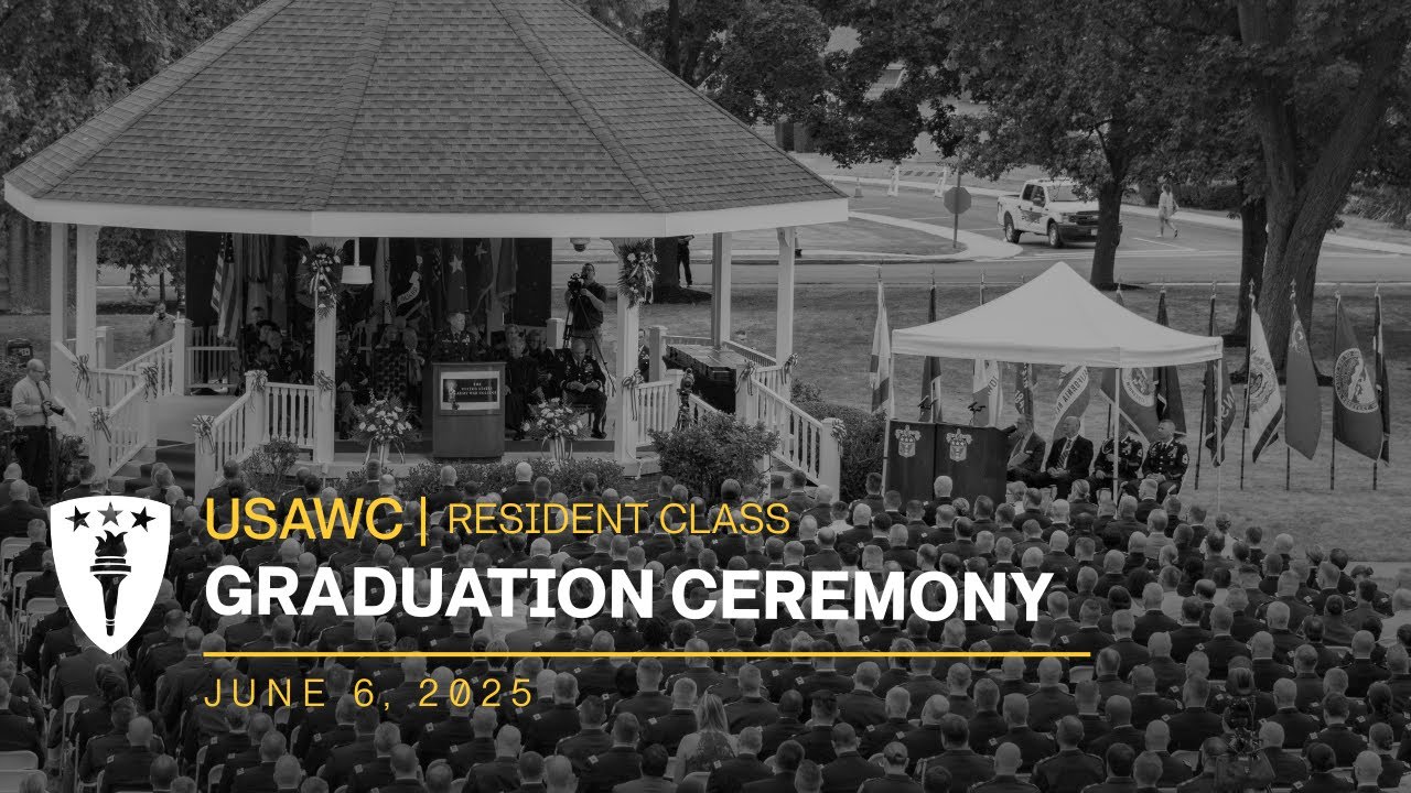 USAWC Class of 2025 Resident Graduation on the historic parade field of ...