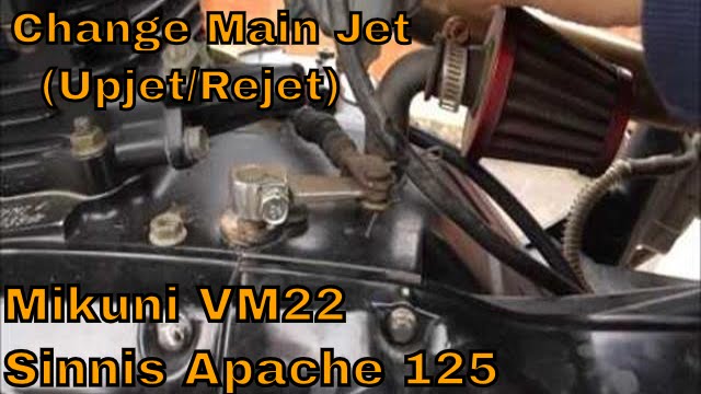 How To Change Main Jet (Upjet/Rejet) Mikuni VM22 Carb - Sinnis Apache ...