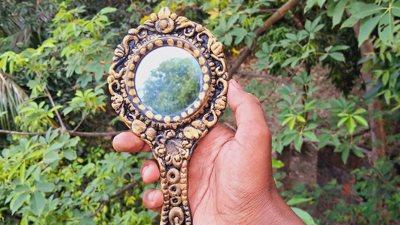 hand mirror design with cley #creative #art #drawing 🎨🎨🎨🥰🥰🎨🎨🎨🎨🎨🥰🥰🥰 ...