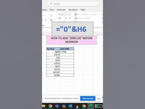 Add 0 before numbers #excel #shortvideo #shortsfeed #shorts #youtubeshorts #exceltutorial # ...