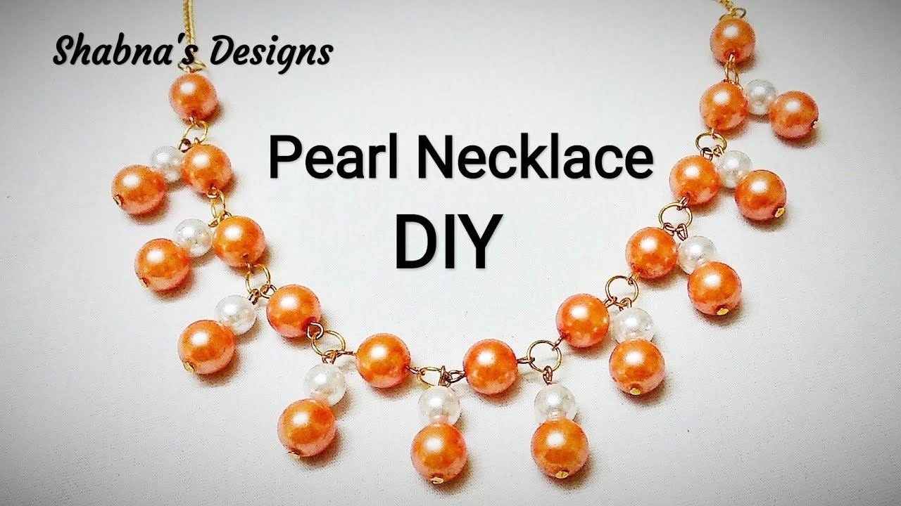 PEARL NECKLACE /DIY/ HOW TO MAKE PEARL NECKLACE /JEWELRY MAKING ...