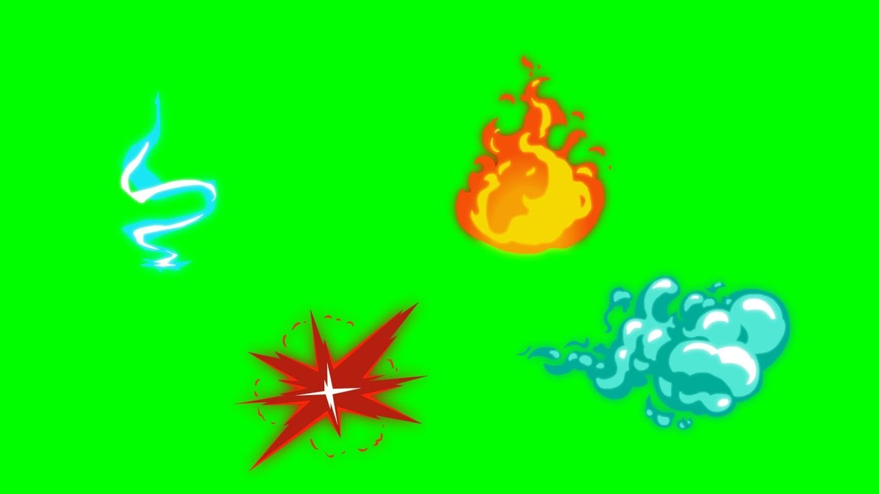 animated action green screen video - YouTube