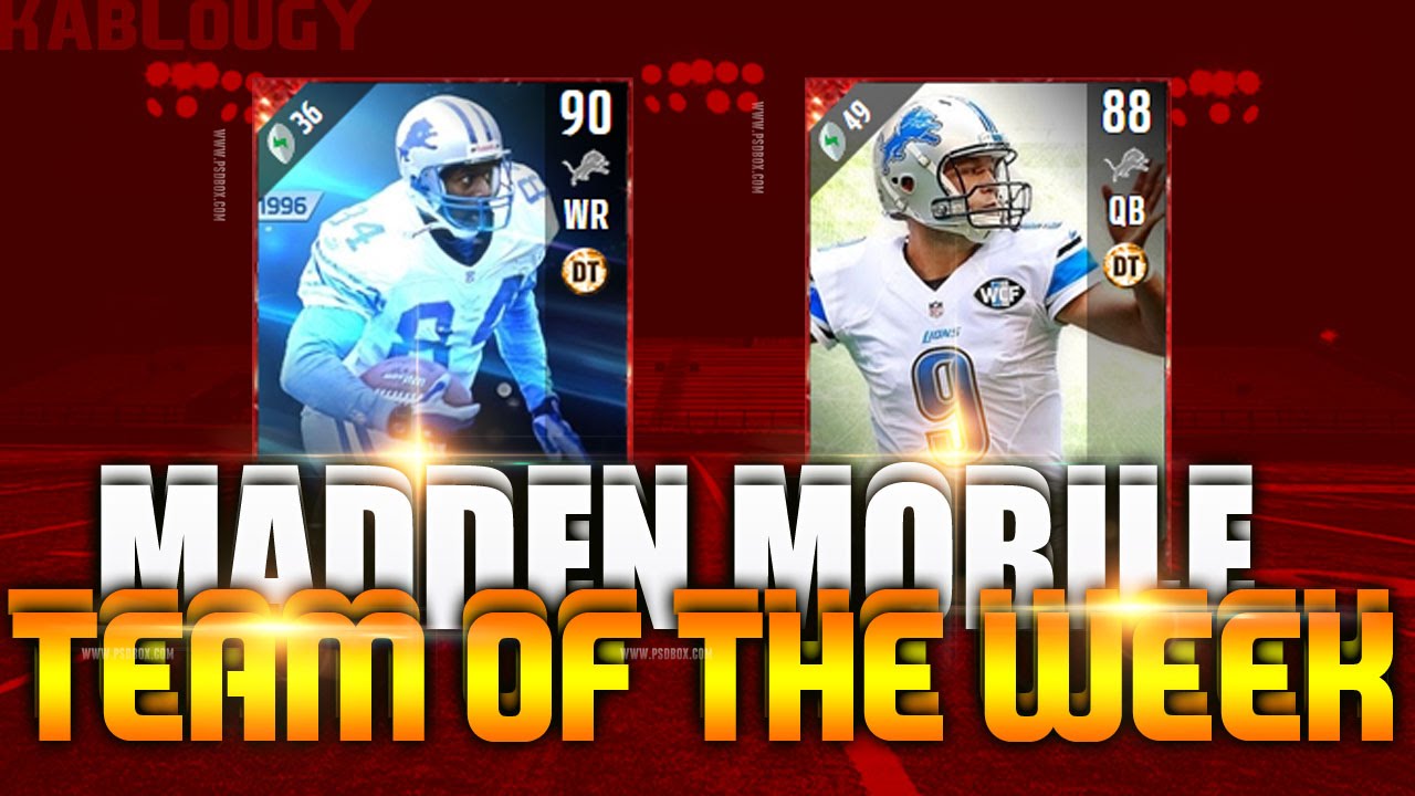 MADDEN MOBILE ep 8 TEAM OF THE WEEK LIVE EVENT AGAIN - YouTube